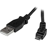 Amazon.com: StarTech.com 2m Cord - A to Down Angle Micro B - Down ...
