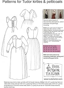 Amazon.com: Pattern for Women's Tudor Kirtles and Petticoats - Small ...