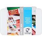 Amazon.com: Van Gogh Watercolor Paint Set, Plastic Pocketbox, 12-Half ...