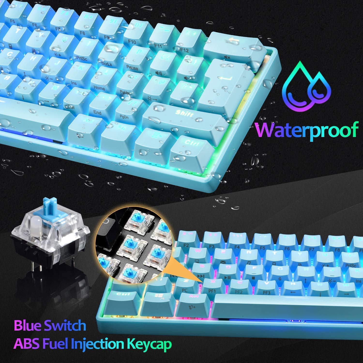 Mua ZIYOU LANG MK21 Portable 60% Mechanical Gaming Keyboard Untra ...