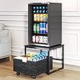 Amazon.com: TC-HOMENY Mini Fridge Stand with Storage, 19" L x 19.5" W ...
