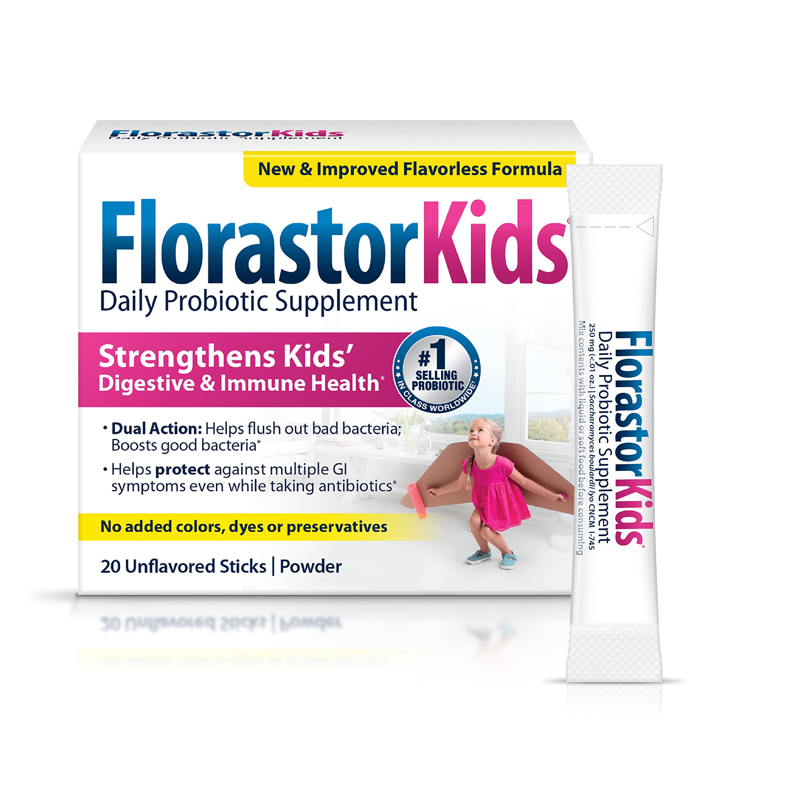Mua Florastor Kids Daily Probiotic Supplement, Unflavored Powder Mixes ...