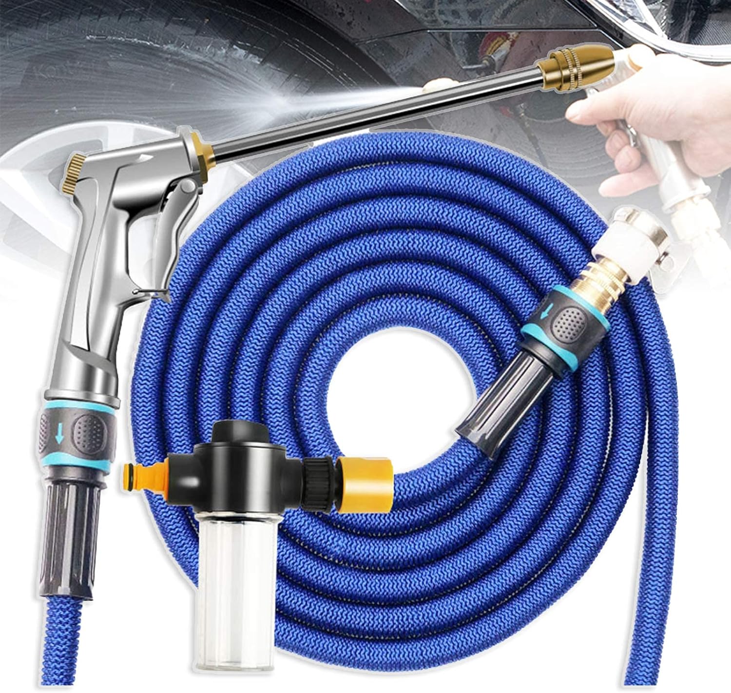 Garden pipe High-pressure Car Wash Artifacts Stepless Adjustment Water ...