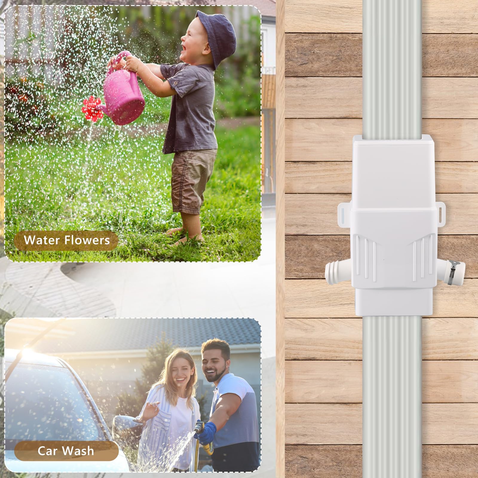 Mua Rainwater Collection System, Rain Barrel Diverter Kit for 2x3”and ...