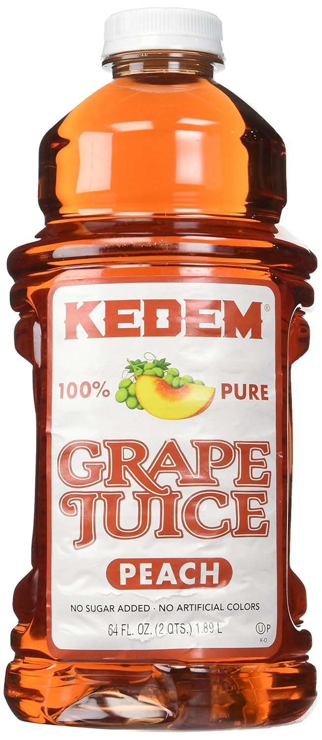 Amazon.com : Kedem Peach Grape Juice, Passover, 64-ounces (Pack of2 ...