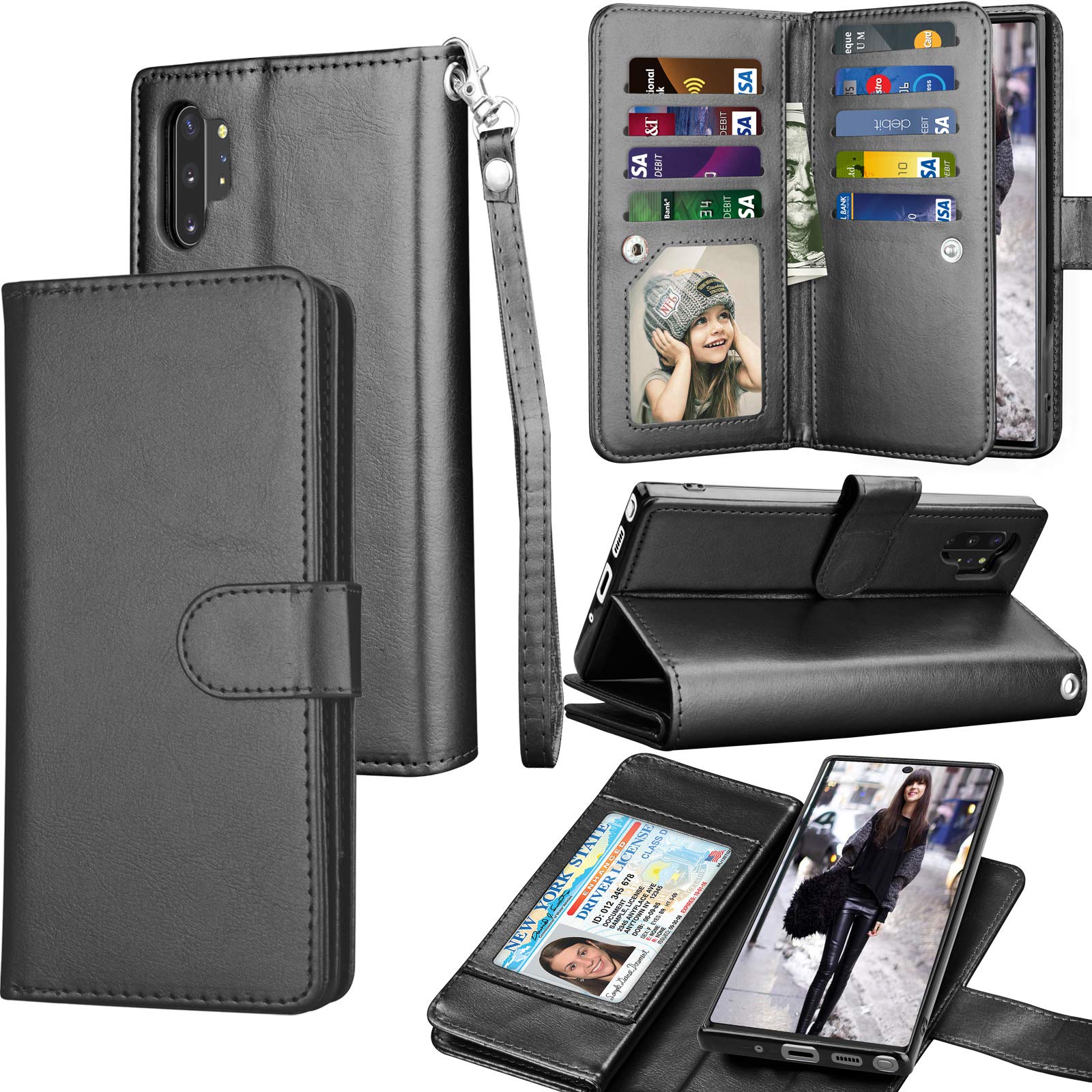 Galaxy Note 10 Plus Case, Galaxy Note 10+ Wallet Case, Luxury Cash ...