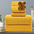 Amazon.com: 8-Piece Yellow Bath Towels Set,2 Oversized Large Bath ...