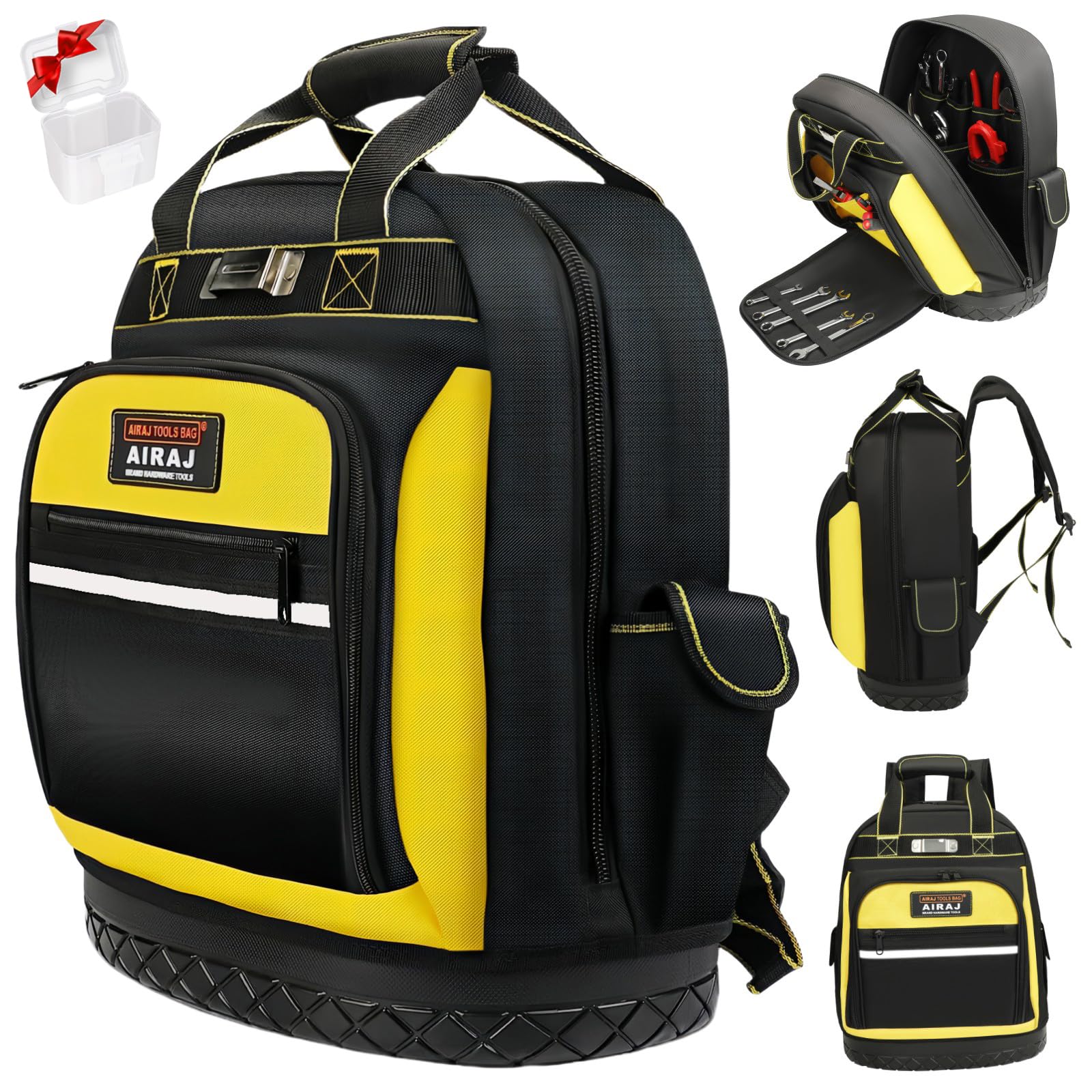 AIRAJ PRO Tool Backpack,Heavy Duty Tool Backpack Bag with Waterproof ...