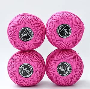 Amazon.com: Size 3 merciered Cotton Crochet Thread,Premium Perle Cotton ...