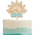 Amazon.com: MUWEOL Wave Surf Wooden Cake Topper - The Big One Themed ...