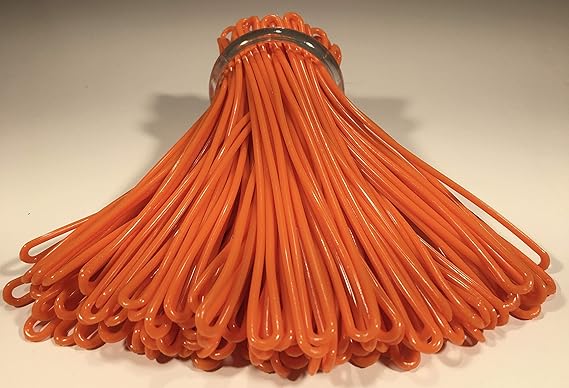 Amazon International Orange Plastic Luggage Tag Loops 6 Inch 100 pk aka Worm Loop amazon-international-orange-plastic-luggage-tag-loops-6-inch-100-pk-aka-worm-loop
