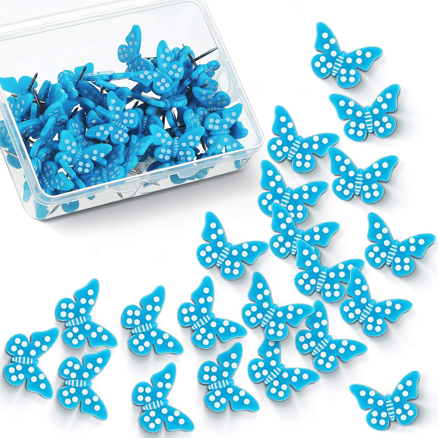 50 Pieces Butterfly Push Pins Thumb Tacks Butterfly Pushpins Butterfly ...