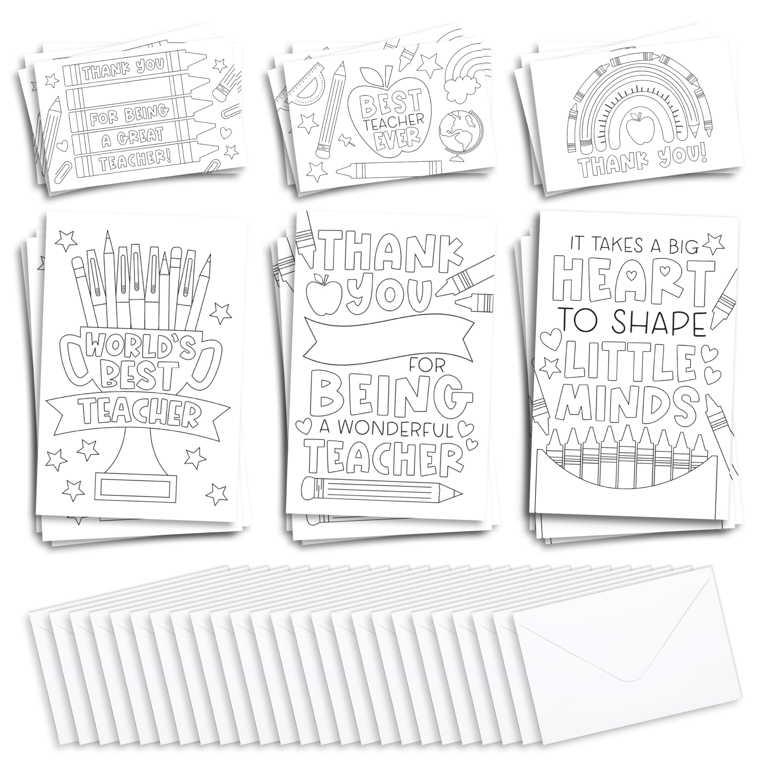 Mua 24 Fill In The Blank Teacher Thank You Cards From Student - Teacher ...