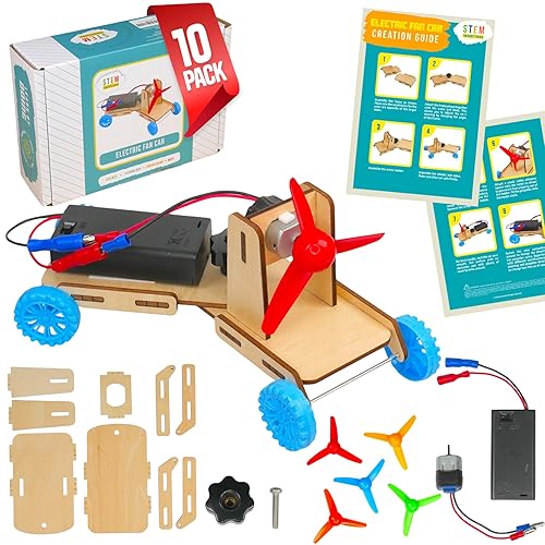 Propeller Car Kit, 10 Pack, Build a DIY Motorized Fan-Powered Car ...