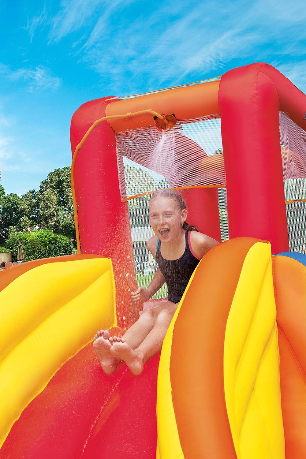 Bestway H20Go Splash Tower Mega Water Park, Bouncy Castle with Slide ...