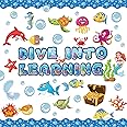 Amazon.com: Pajean 83 Pieces Ocean Beach Theme Classroom Bulletin Board ...