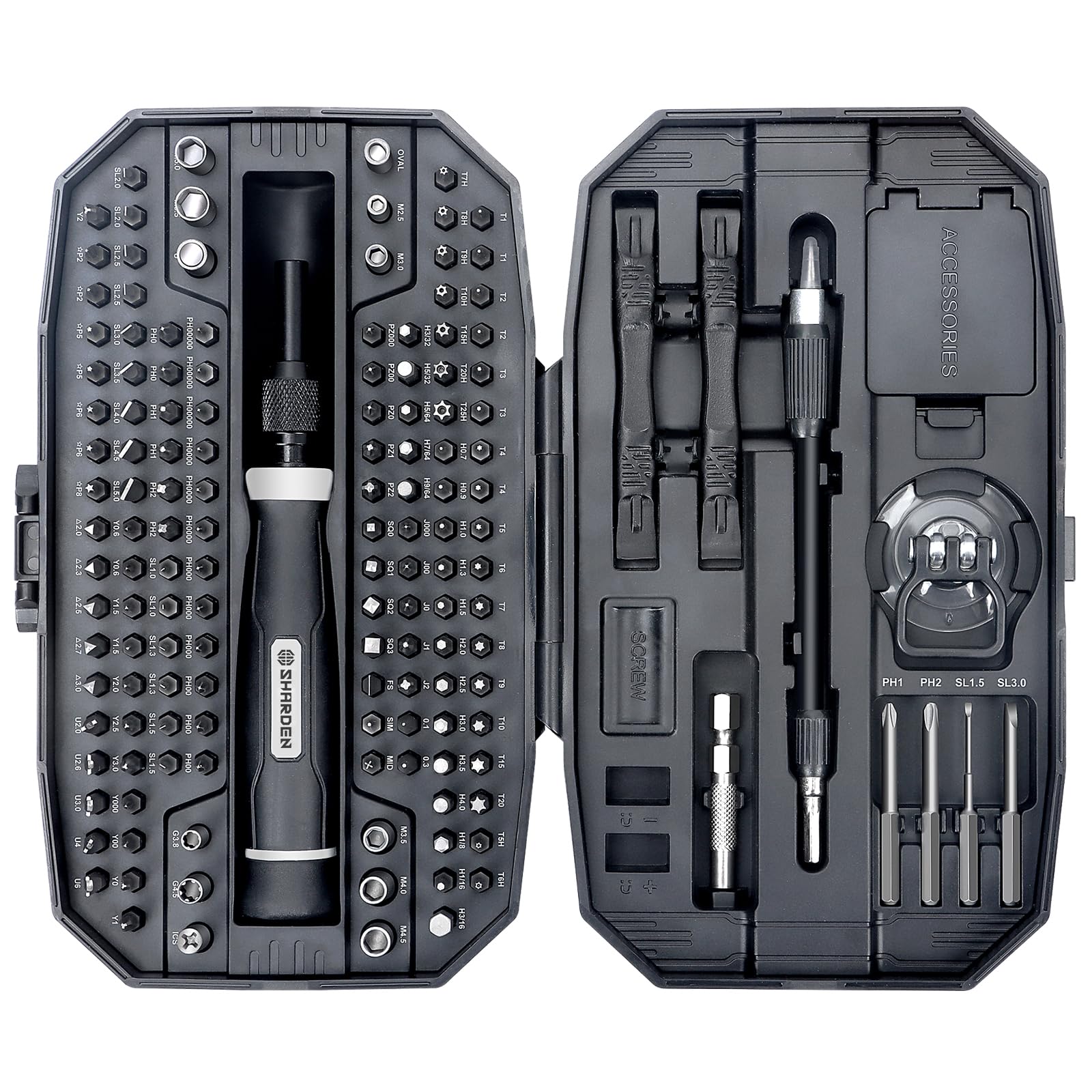 SHARDEN 153 in 1 Precision Screwdriver Set Computer Screwdriver Kit, Laptop Repair Tool Kit ...