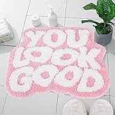Amazon.com: ELDONE You Look Good Bath Mat - Pink Bathroom Rugs Non Slip Washable, Preppy ...