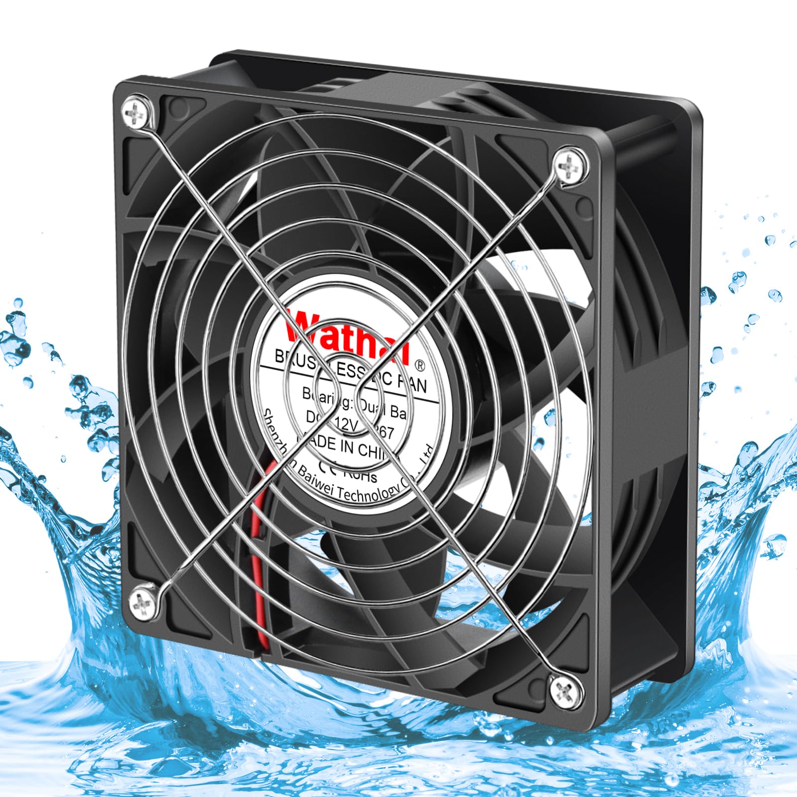 Mua Wathai IP67 120mm x 38mm 12V Waterproof Exhaust Fan Dual Ball High ...