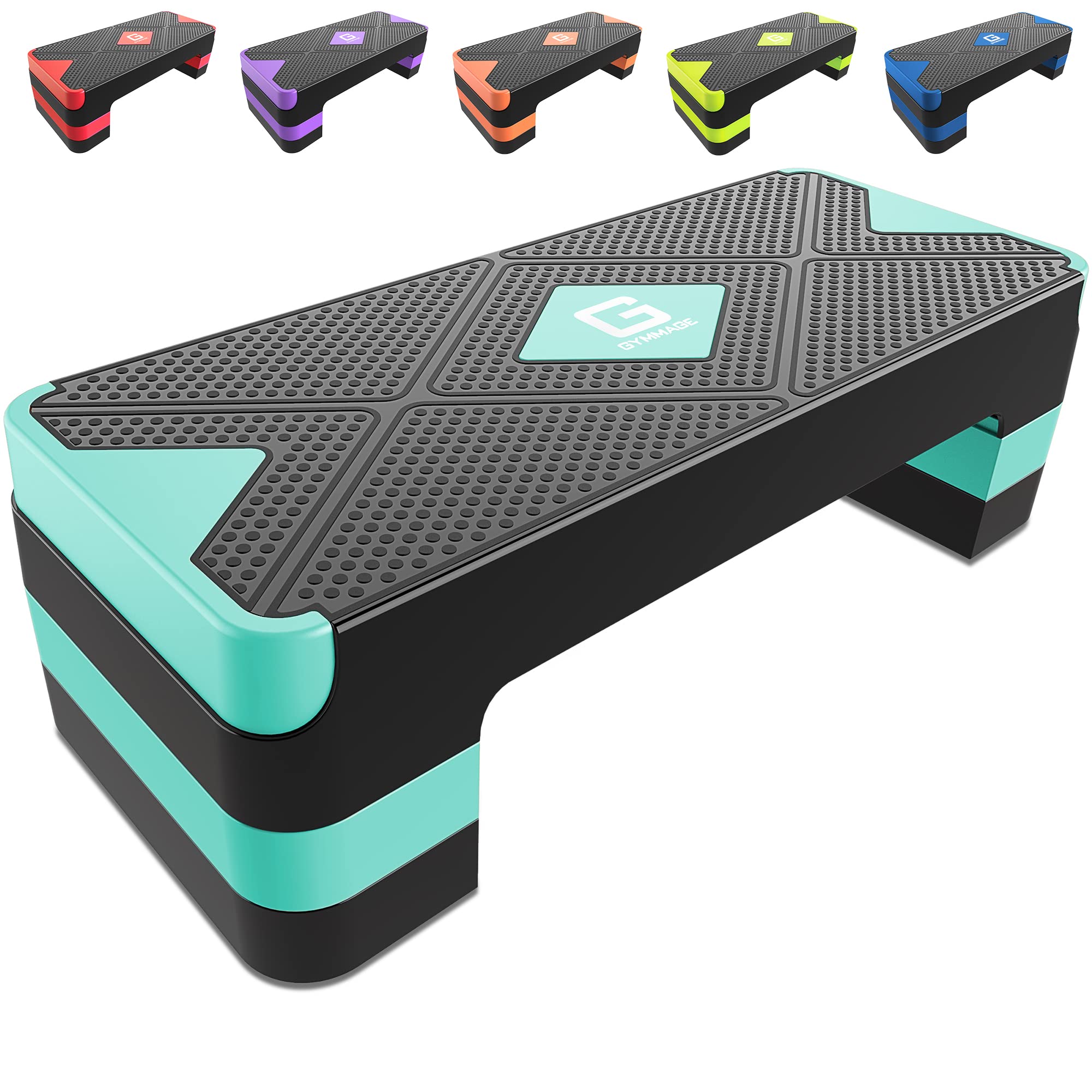 GYMMAGE Aerobic Exercise Step, Adjustable Aerobic Stepper for Exercise ...