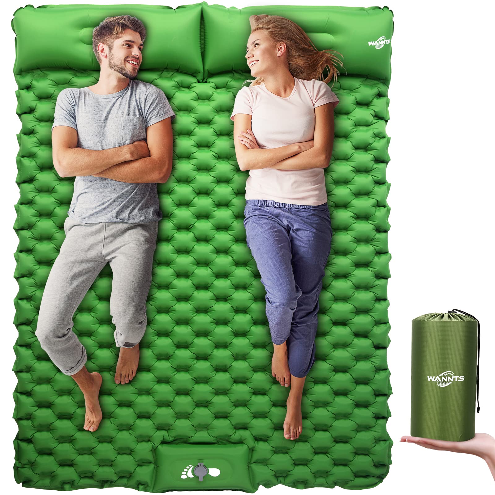 WANNTS Double Sleeping Pad, Ultralight Inflatable Sleeping Pad for ...