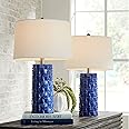 360 Lighting Rico 24 1/2" High Column Mid Century Modern Table Lamps ...