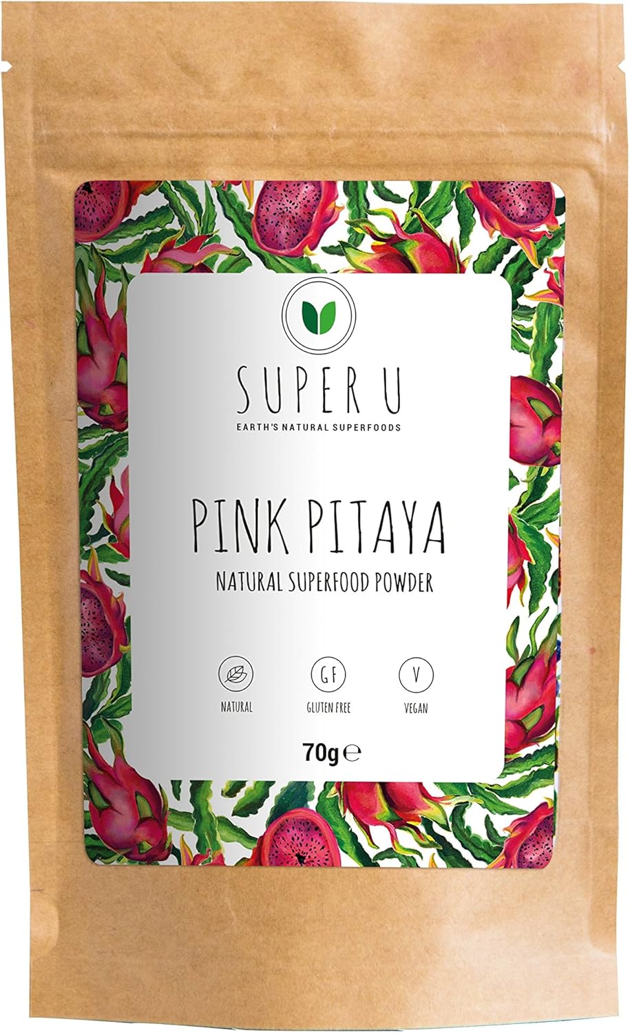Pink Pitaya Powder by Super U - Freeze Dried Pink Dragon Fruit Powder ...