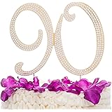 CAKE TOPPER STAR BURST SPRAY DIAMANTE 90th BIRTHDAY NUMBERS NV/BL/WT ...