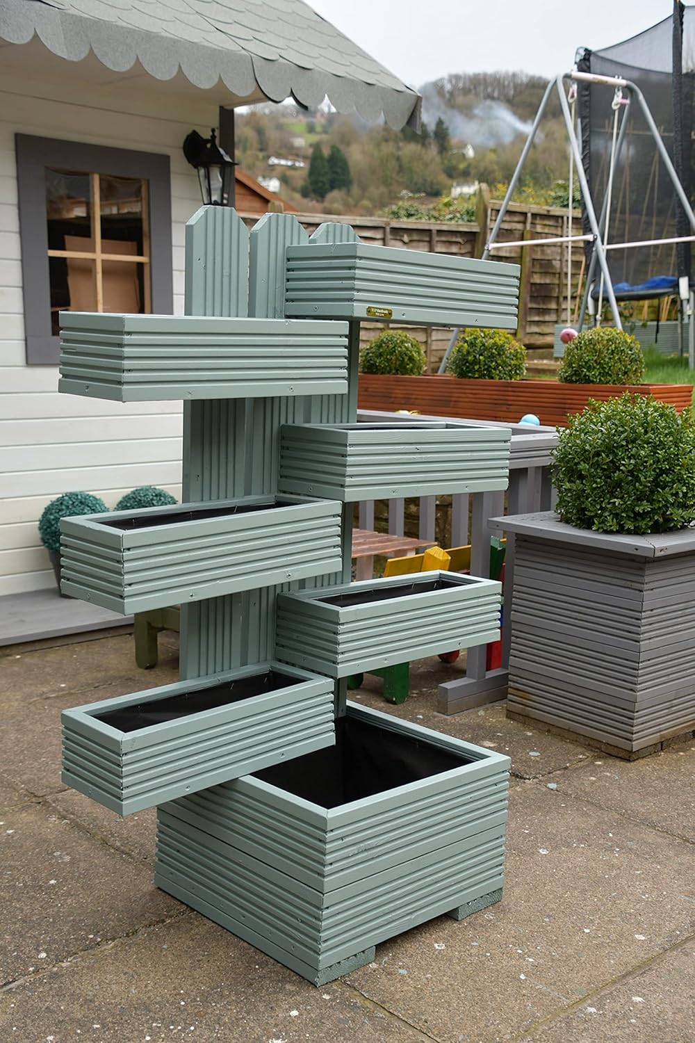 Wooden, modern look, planter box, free stand, great for herbs ...