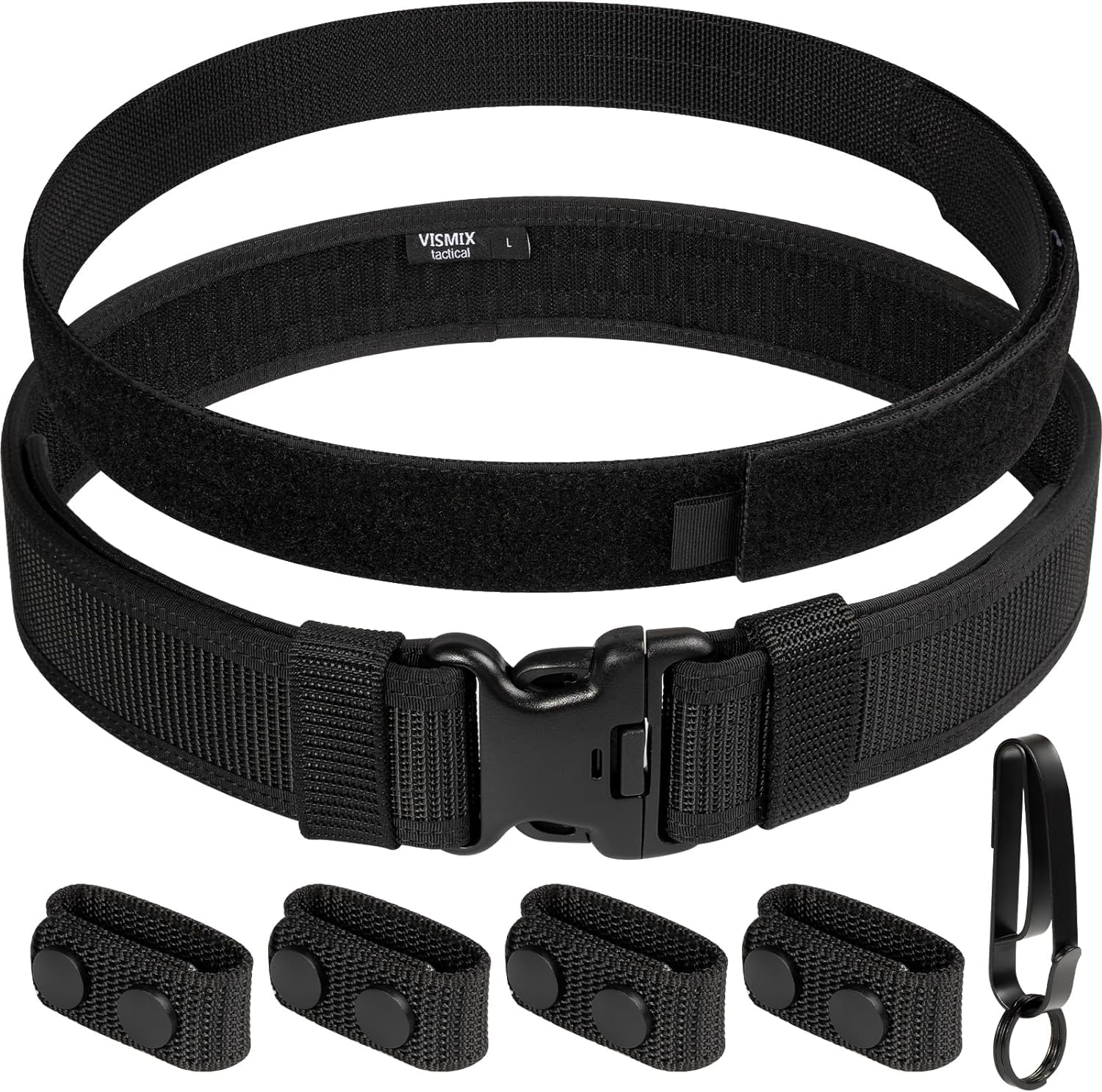 VISMIX Nylon Duty Belt 2" Hook Lining Outer Belt with Loop Inner Belt ...