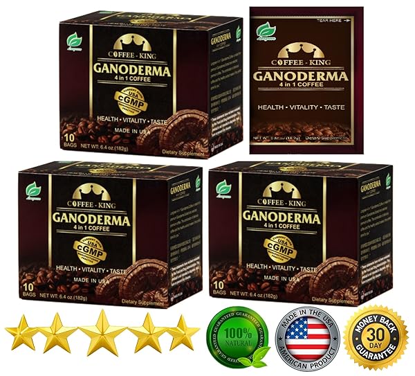 PureGano Ganoderma Coffee Cafe Latte- Reishi Coffee Mix - Instant 3-in ...