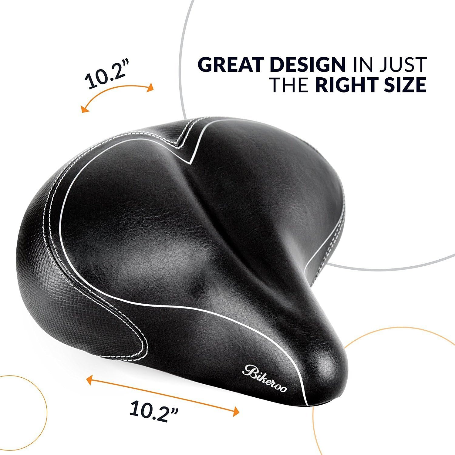 Bikeroo Oversized Comfort Bike Seat Most Comfortable Replacement Bicycle Saddle – Universal Fit ...