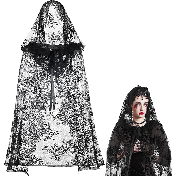 Adult Witch Costume Red , Sheer Hooded Cloak, Wicca Cloak, Fantasy ...