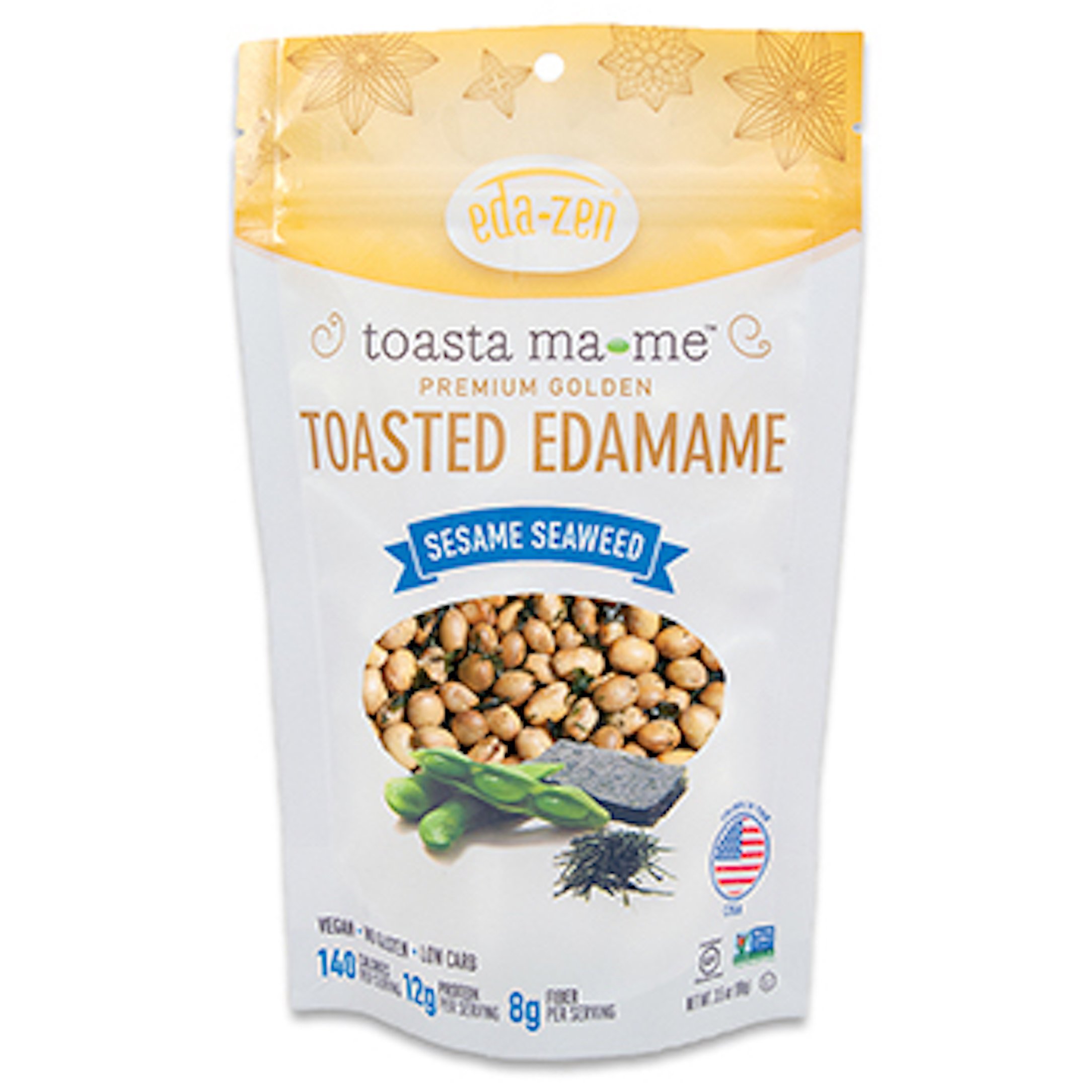 Eda-Zen Organic Toasted Edamame Snacks, Lightly Salted, 3.5 Ounce (Pack ...