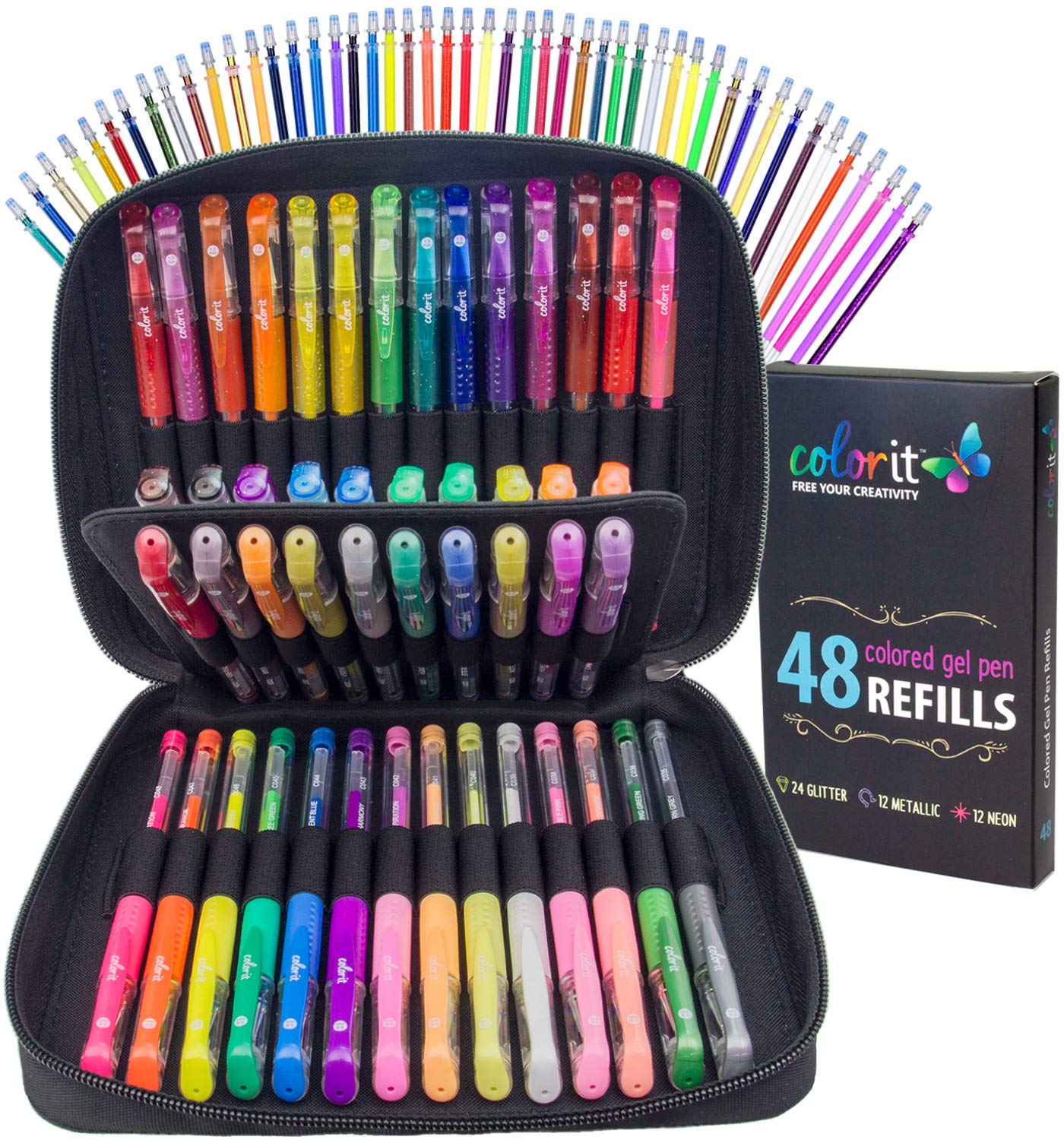 Mua ColorIt Gel Pens For Adult Coloring Books – Premium Ink Gel Pens ...