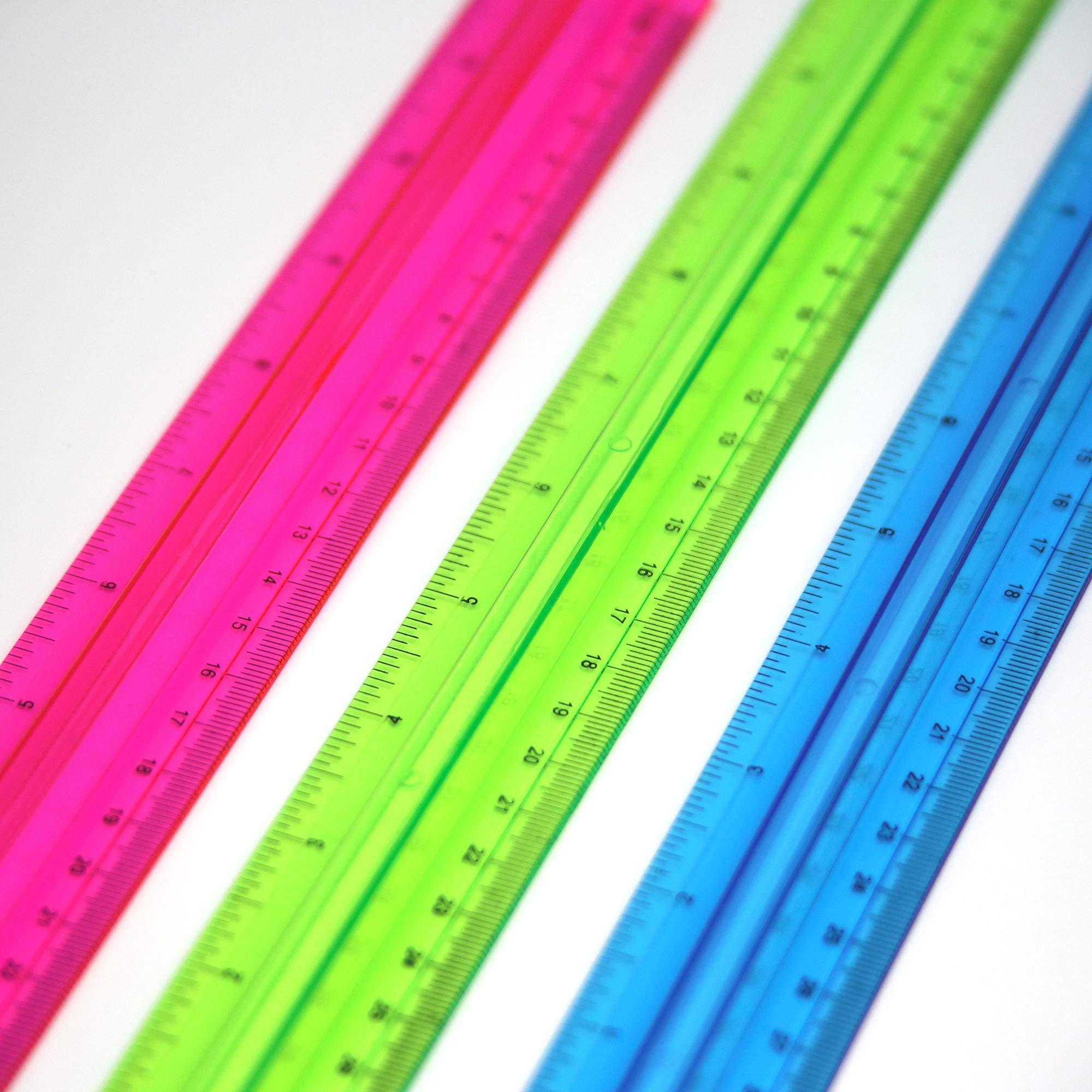 Mua BAZIC Plastic Ruler 12" (30cm) w/Handle Grip, Inches Centimeter ...