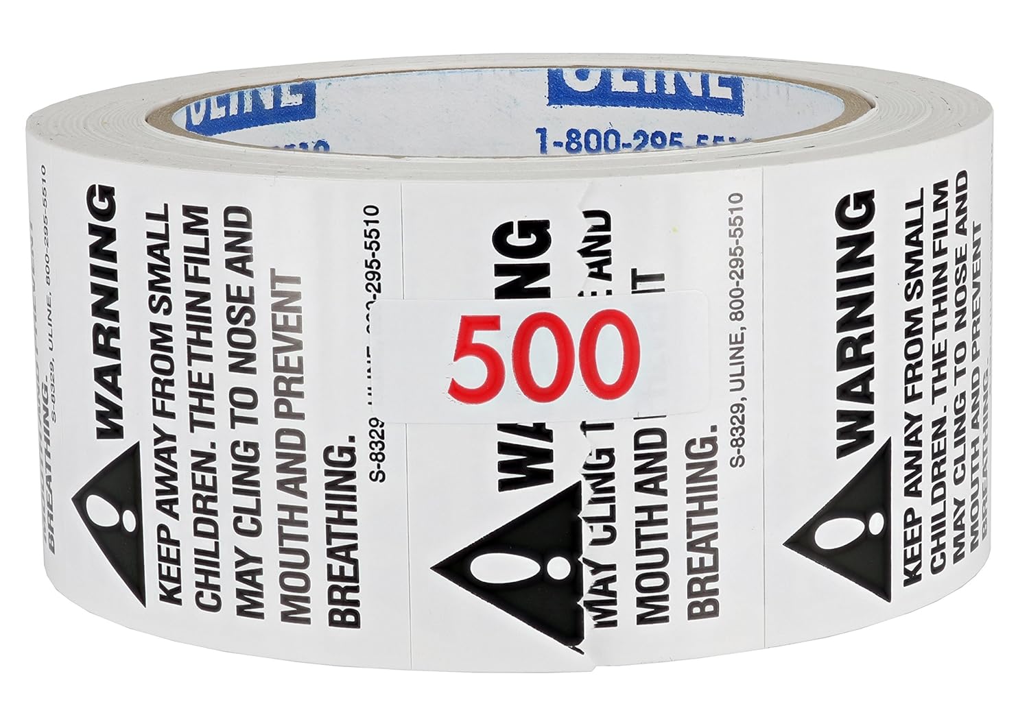 ULINE S-8329 500-Count 2×2-inch Bulk Packaged Suffocation Warning ...