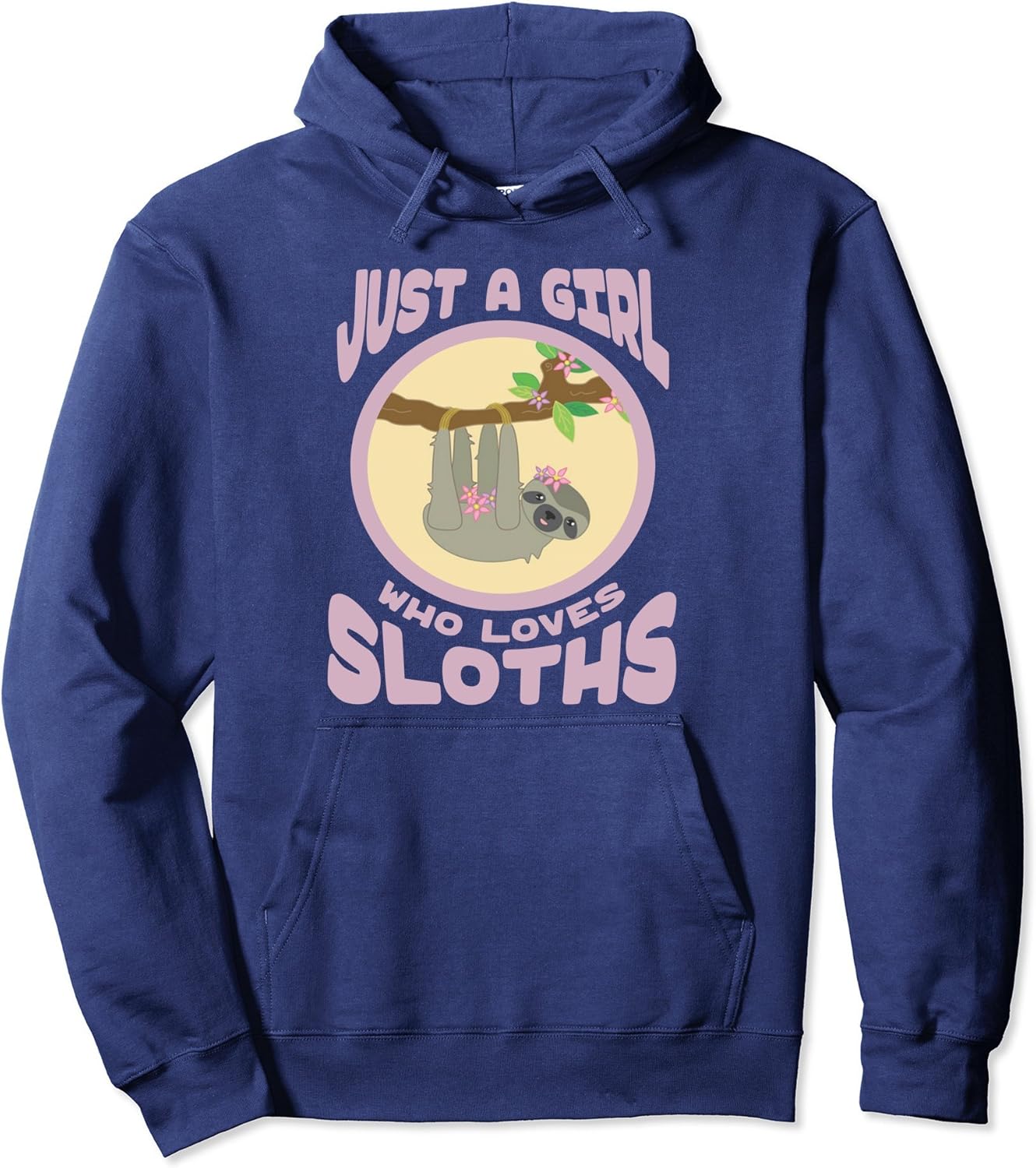 Amazon.com: Just A Girl Who Loves Sloths Hoodie for Women & Teen Girls ...