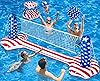 KIDDITOY Inflatable Pool Volleyball Set & Basketball Hoops - Pool ...