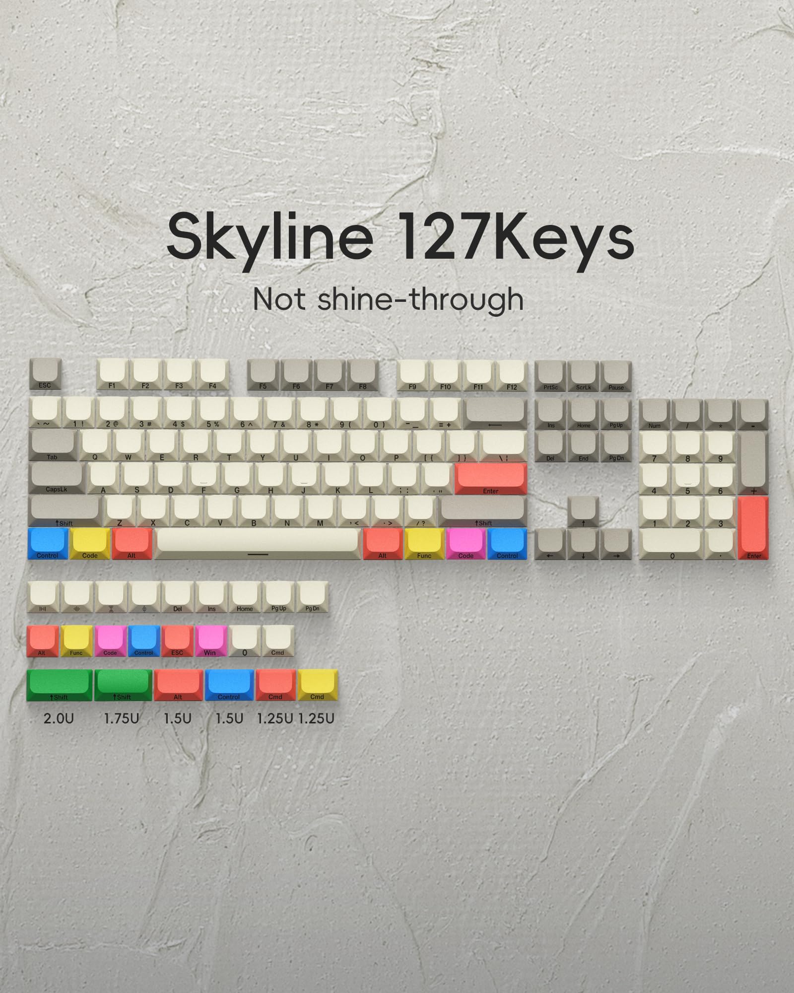 Mua Low Profile Keycaps,XVX Side Printed PBT Custom Keyboard Keycaps 75 ...