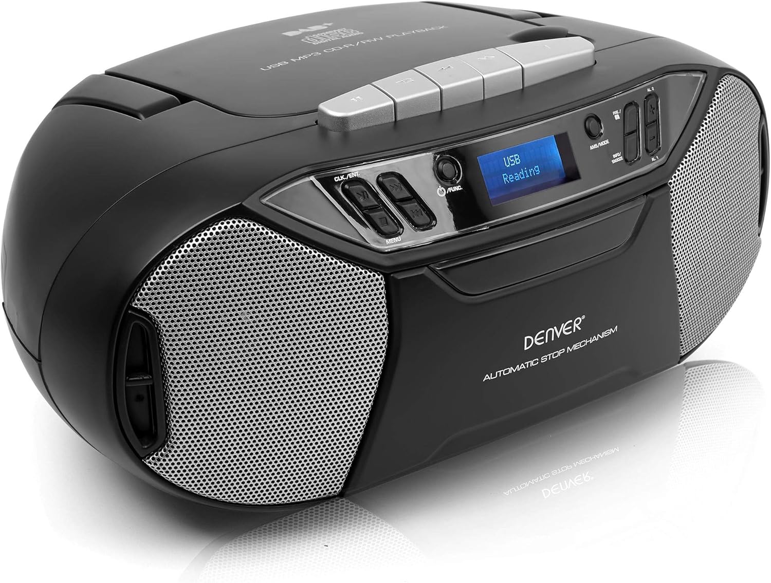 Denver TDC-250 Portable Digital DAB/DAB+/FM Radio With CD & Cassette ...