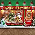 Amazon.com: Santa's Toy Shop Christmas Party Photography Backdrop ...