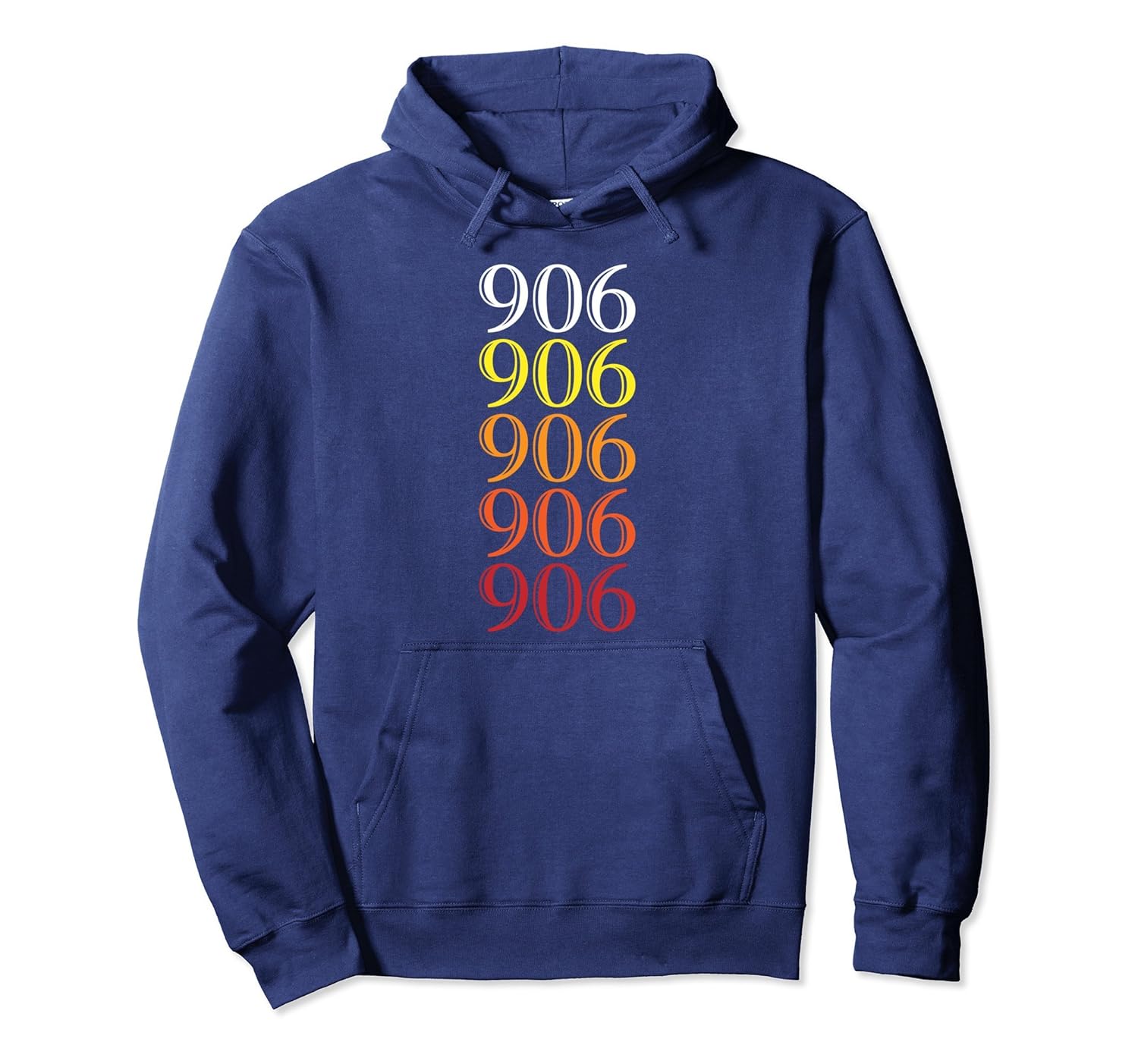 906 Area Code Hoodie Upper Peninsula Michigan MI Sweatshirt-4LVS