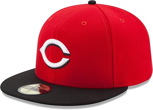 Amazon.com : MLB Cincinnati Reds Authentic On Field Road 59FIFTY Cap ...
