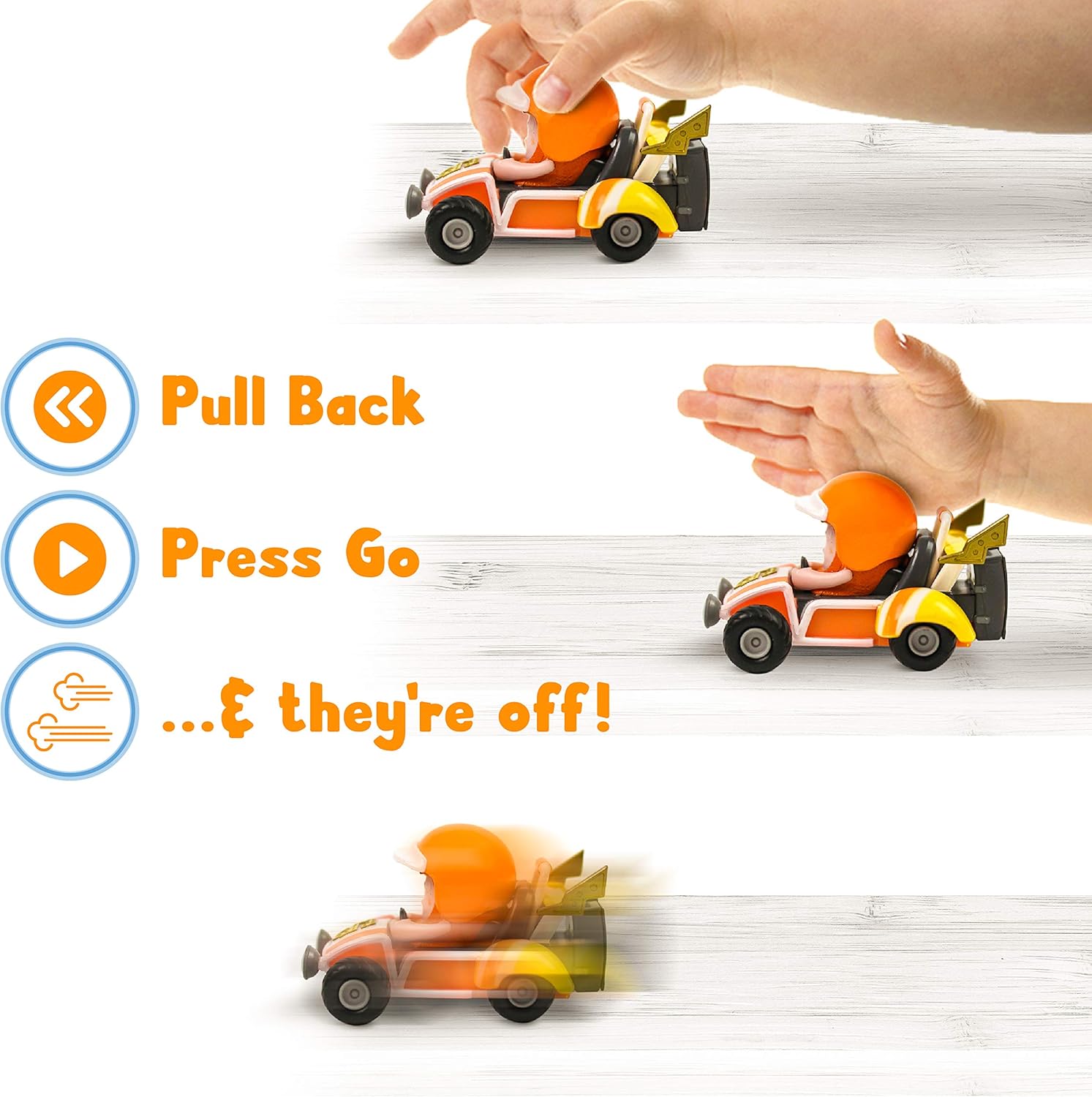 Oddbods Mini Racers Pogo & Slick – Kids Figurine Toy Cars for Boys and ...