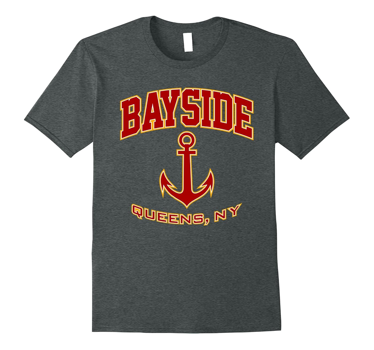 Bayside, Queens, NY T-Shirt (Red/Gold)-CL – Colamaga