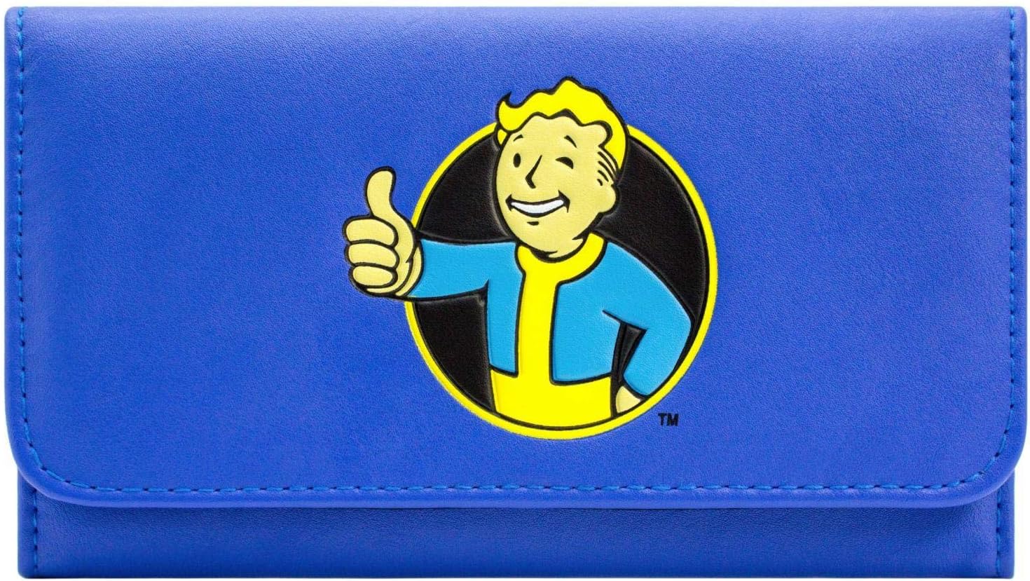 Bethesda Fallout 4 Thumbs Up Vault Blue Coin & Card Tri-Fold Purse ...