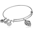 Amazon.com: Alex and Ani Women's Palm Leaf Charm Bangle Bracelet, Rafaelian Silver, Expandable ...