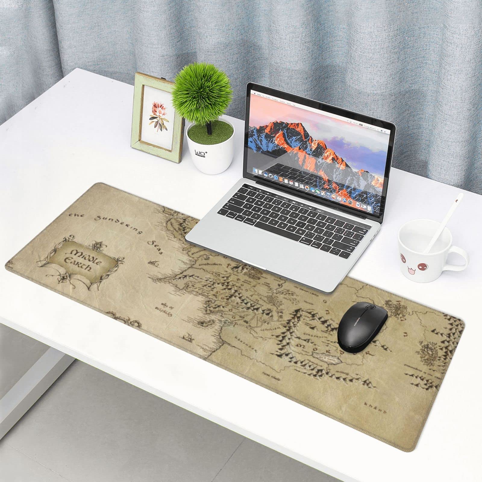 Middle Earth Map Extended Large XXL Gaming Mouse Pad Mat ( 31.5 x 11.8 ...