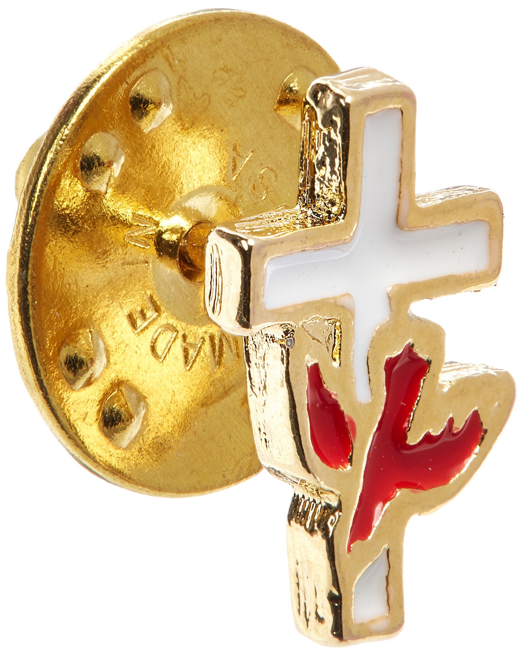 Cathedral Art (Abbey & CA Gift Red Dove on White Cross Inspirational ...